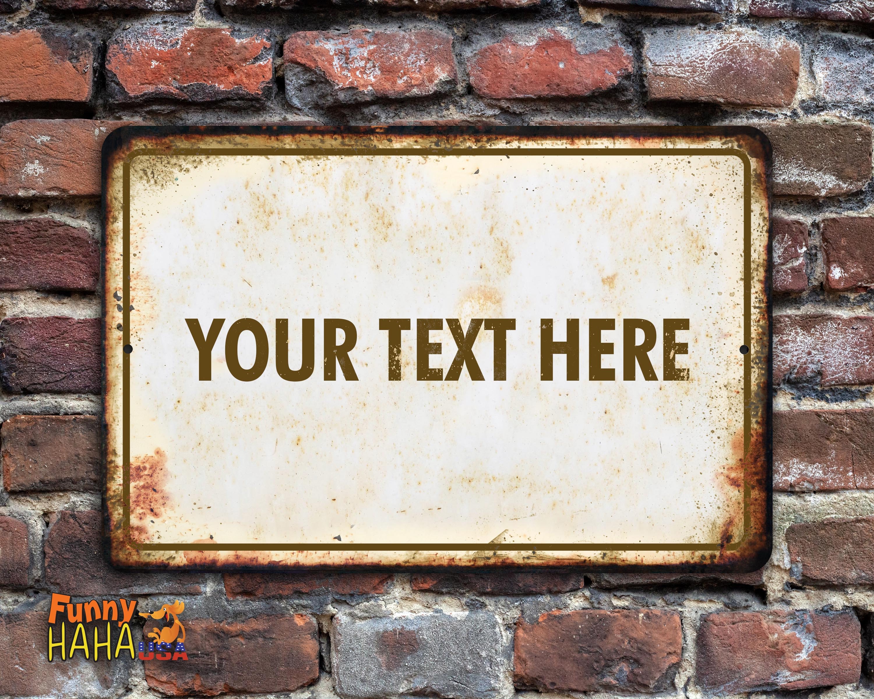 Custom Sign Distressed Metal Design With Color Choices - Etsy