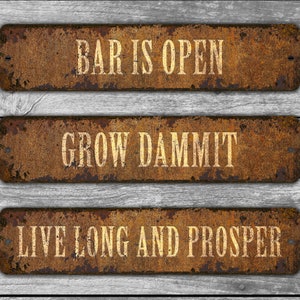 Custom Rusty Metal Street Sign Vintage-style With Weathered Appearance ...
