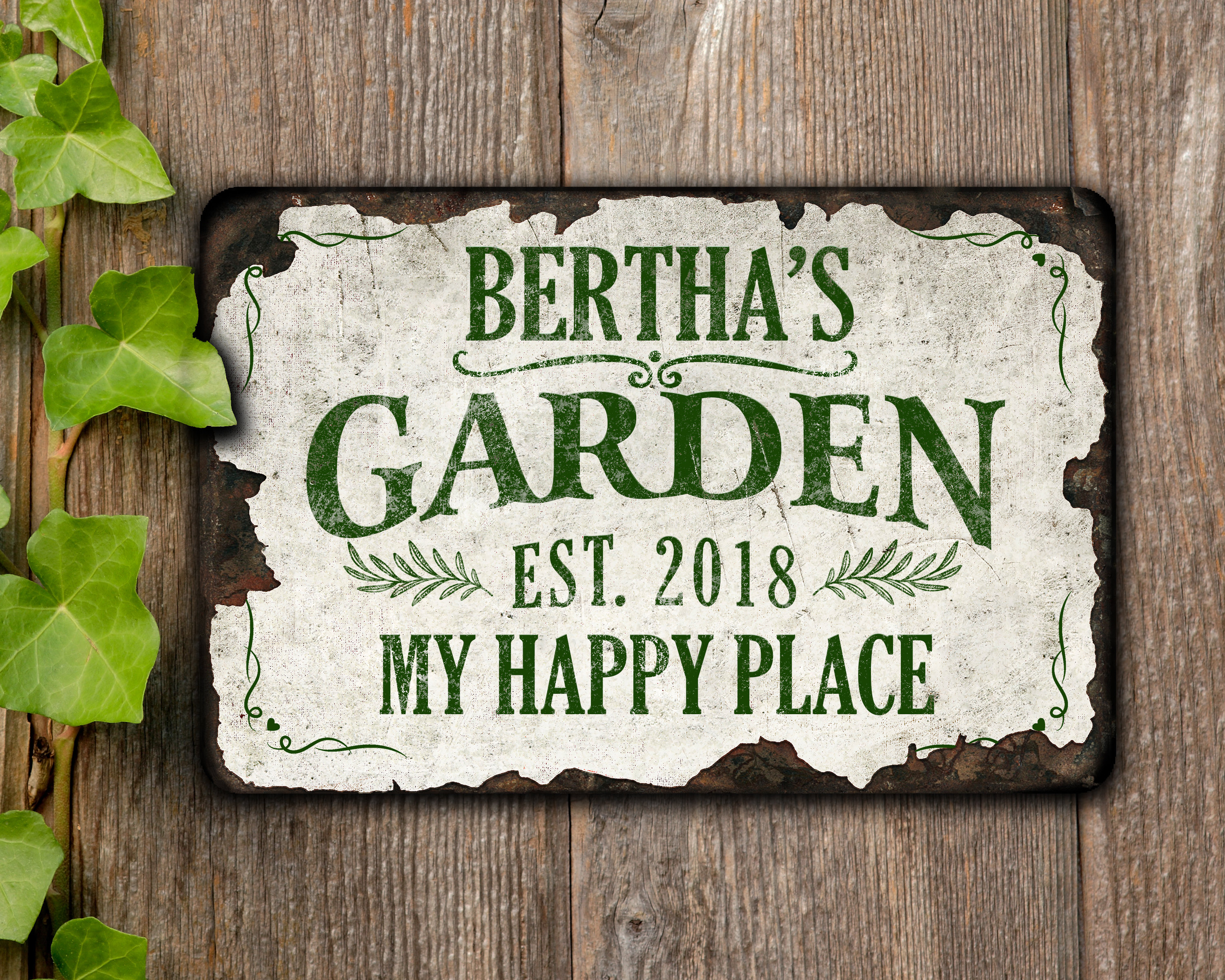 Custom Rustic Garden Sign - Etsy Canada