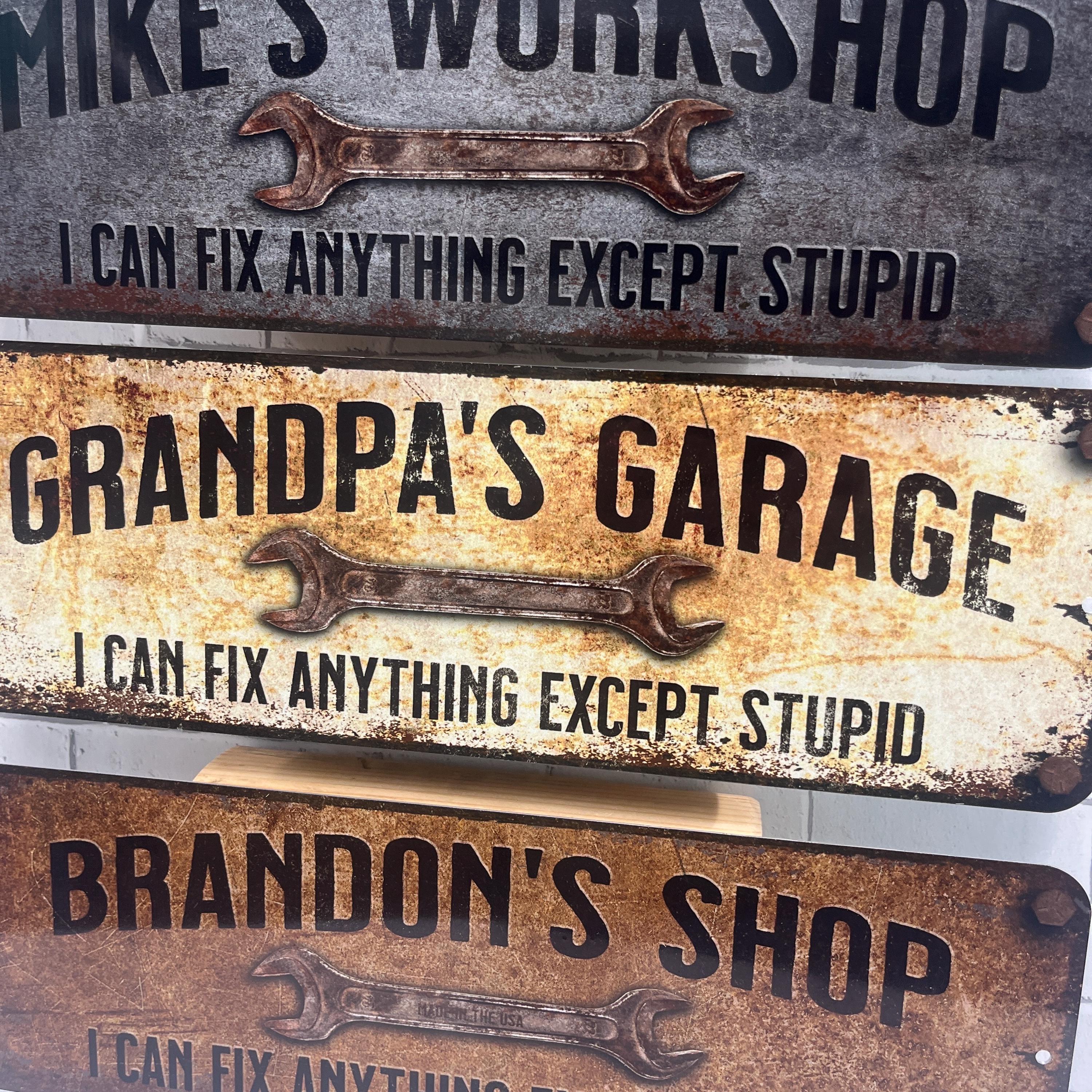 Custom Rusty Garage Sign: Personalized Workshop Decor - Etsy