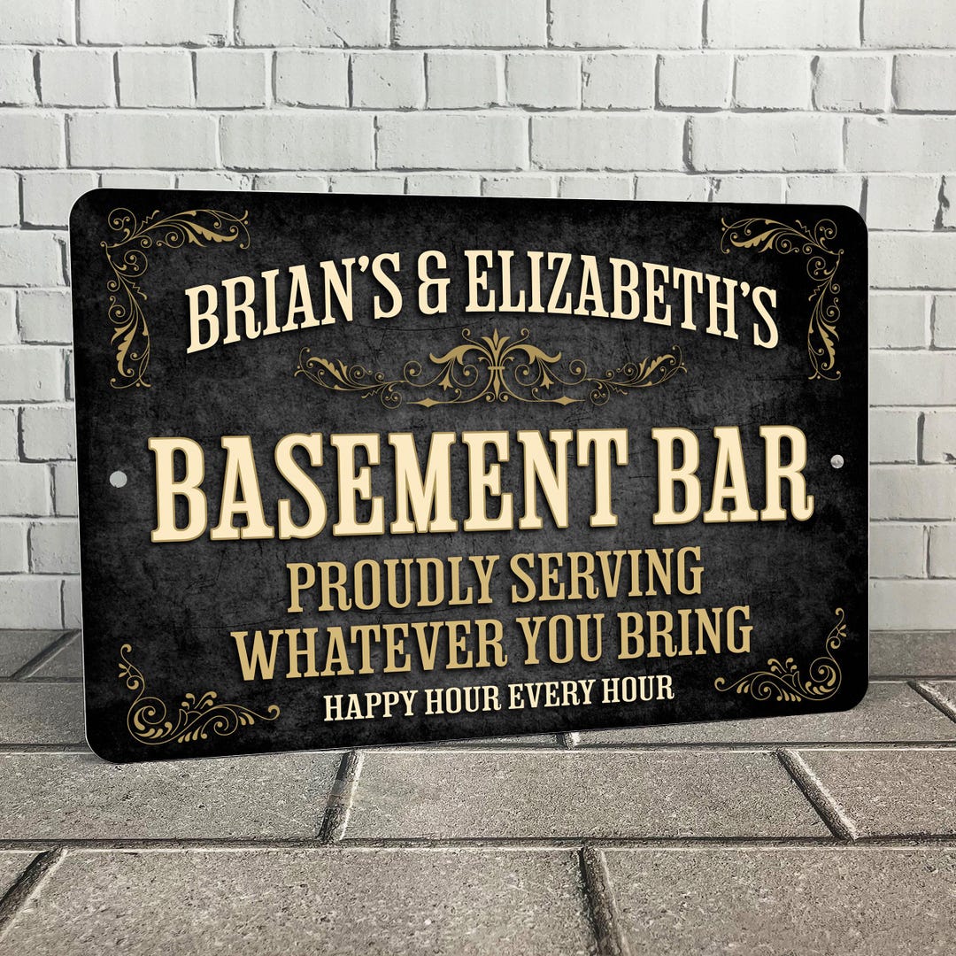 Personalized Vintage Metal Bar Sign: Custom Pub Decor - Etsy