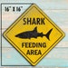 Shark Feeding Area Metal Warning Sign - Etsy
