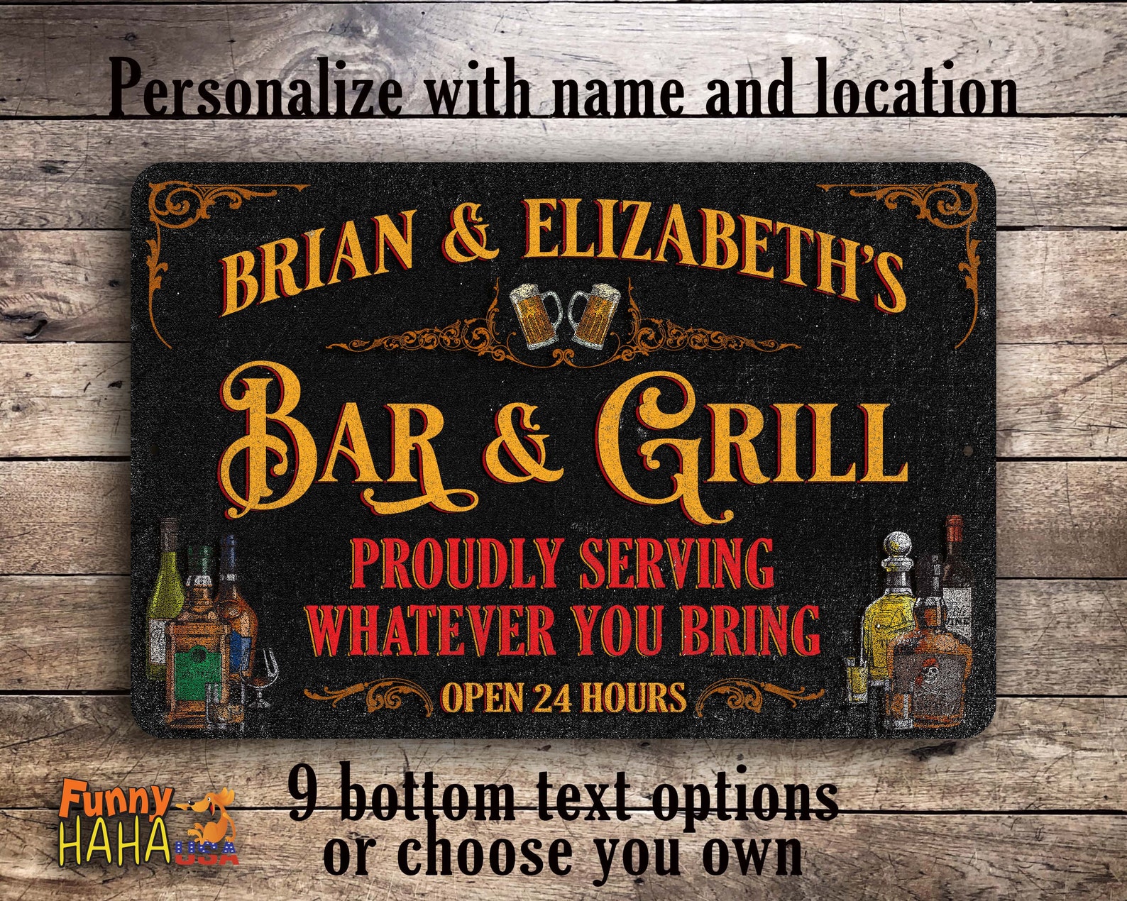 Custom Antique Bar Sign Vintage Design Customized for Your - Etsy