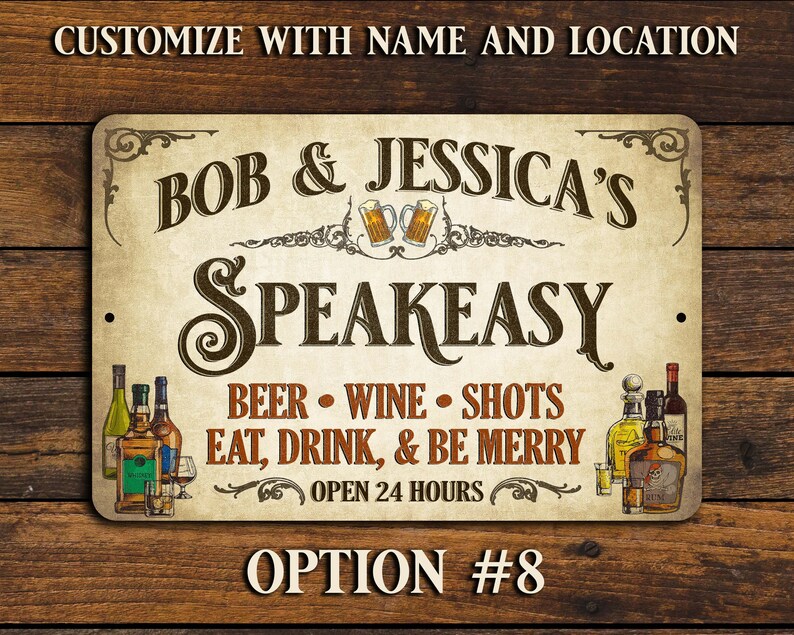 Vintage Metal Bar Sign Custom Pub Sign Personalized Bar - Etsy