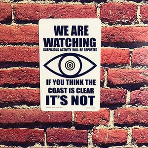 Watching You Funny Metal Sign Home Security Sign - Etsy