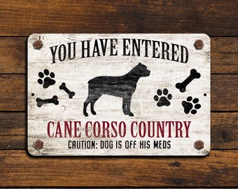 Cane Corso Sign Security Sign No Trespassing Sign Dog Warning - Etsy