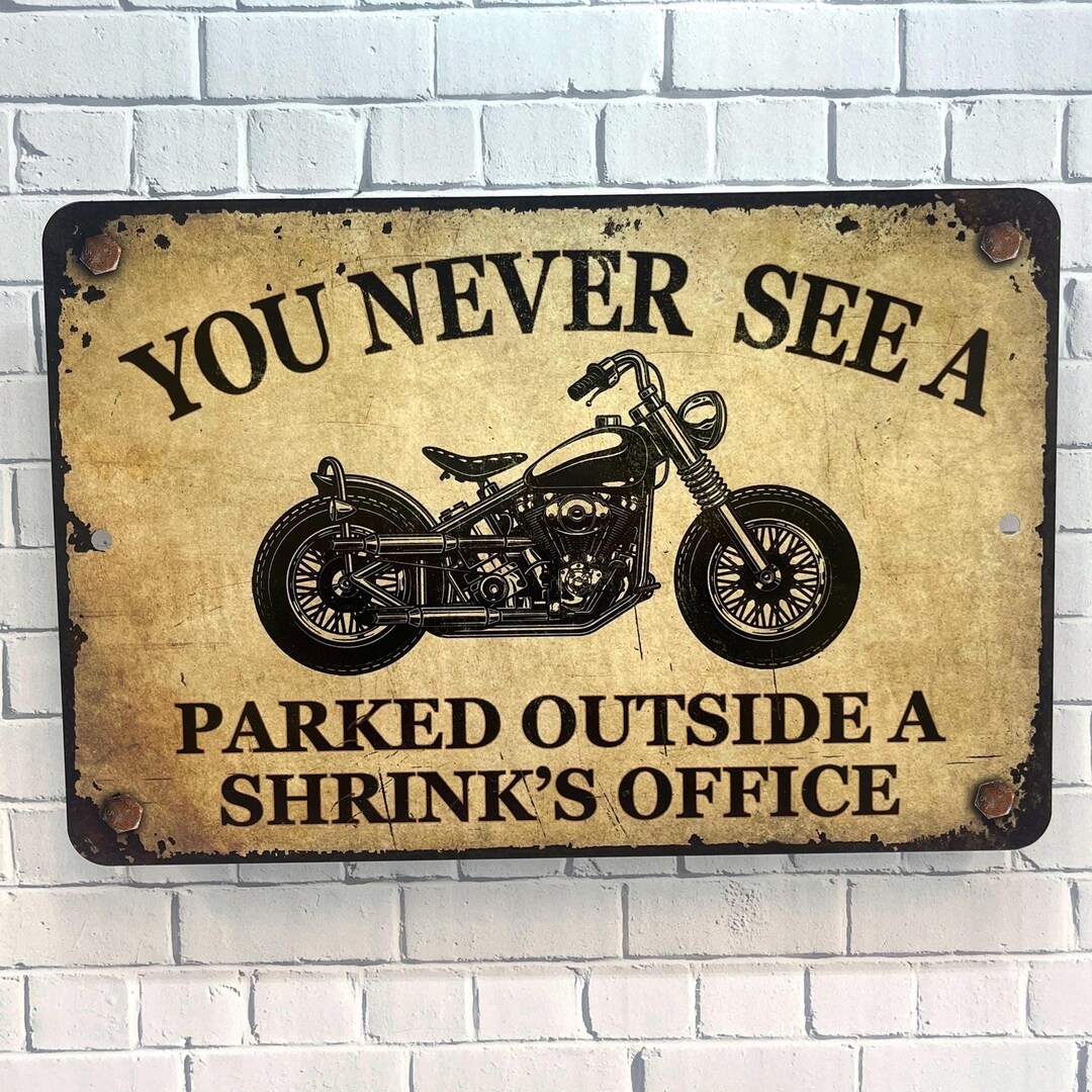 Motorcycle Sign Biker Garage Metal Sign Gift for Bikers Father's Day ...