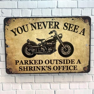Motorcycle Sign | Biker Garage Metal Sign | Gift for Bikers | Father's ...