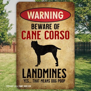 Funny Cane Corso Metal Sign: Warning, Say a Prayer - Etsy