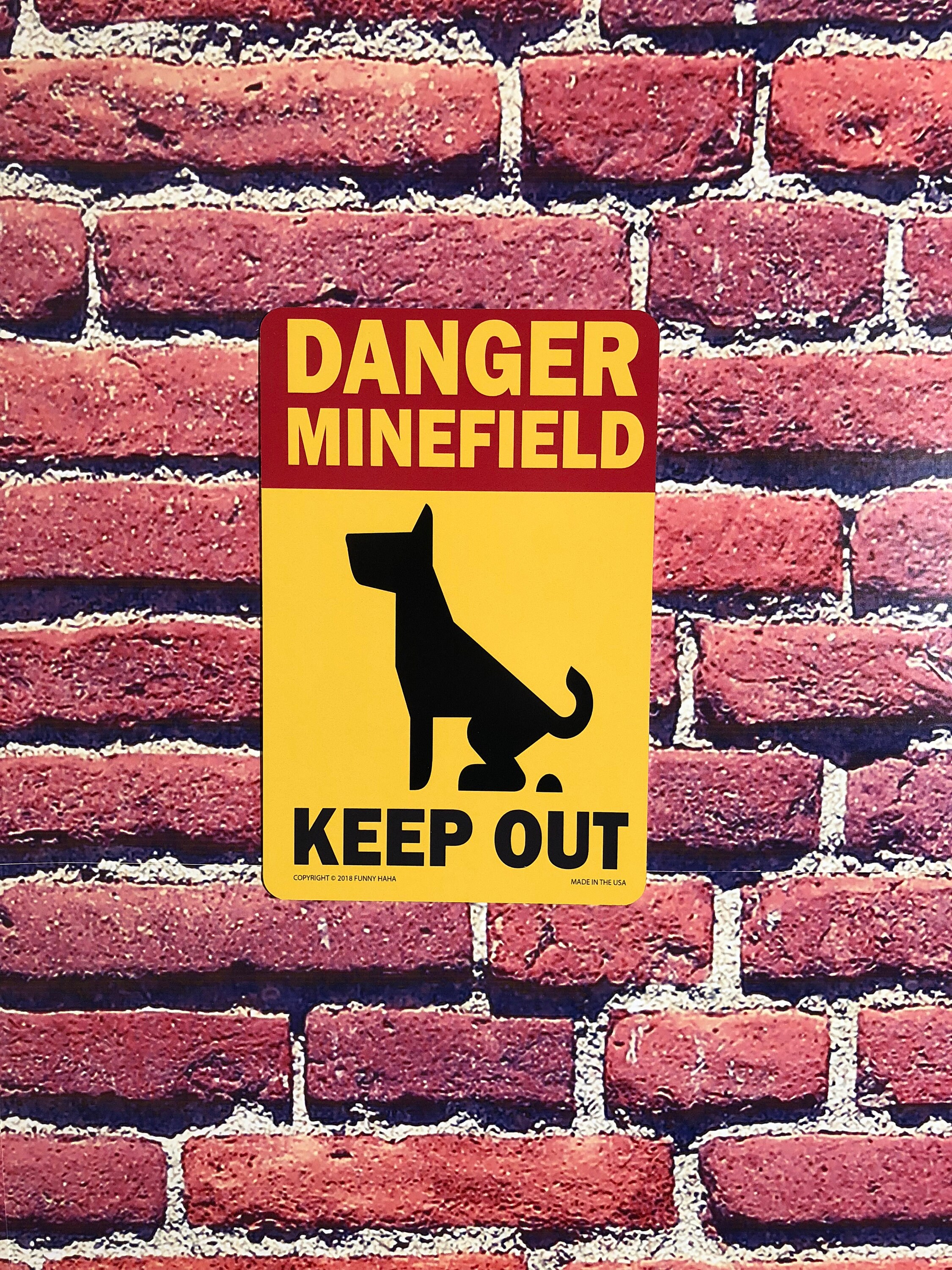 Funny Dog Sign Danger Minefield Poop Zone Metal Sign - Etsy UK