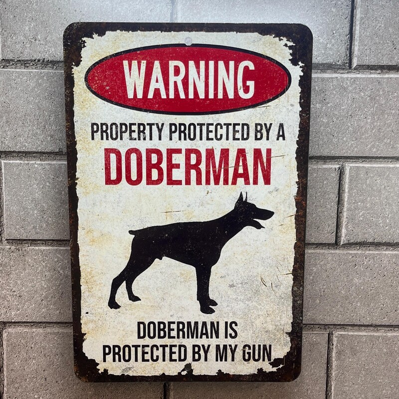 Doberman Dog Sign - Etsy