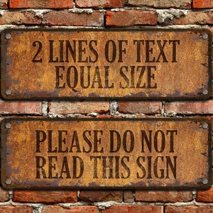 Custom Rusty Vintage-style Aluminum Sign With Weathered Appearance - Etsy