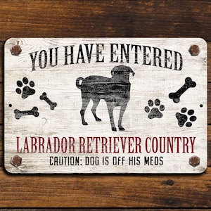 Labrador Retriever Country Funny Metal Sign - Etsy