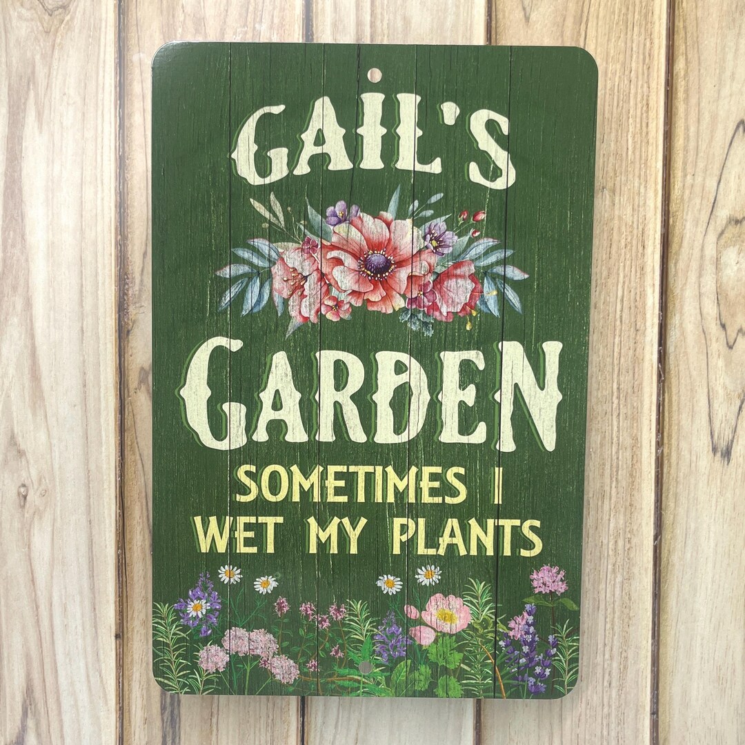 Custom Metal Garden Sign, Personalized Outdoor Garden Decor, Weathered ...