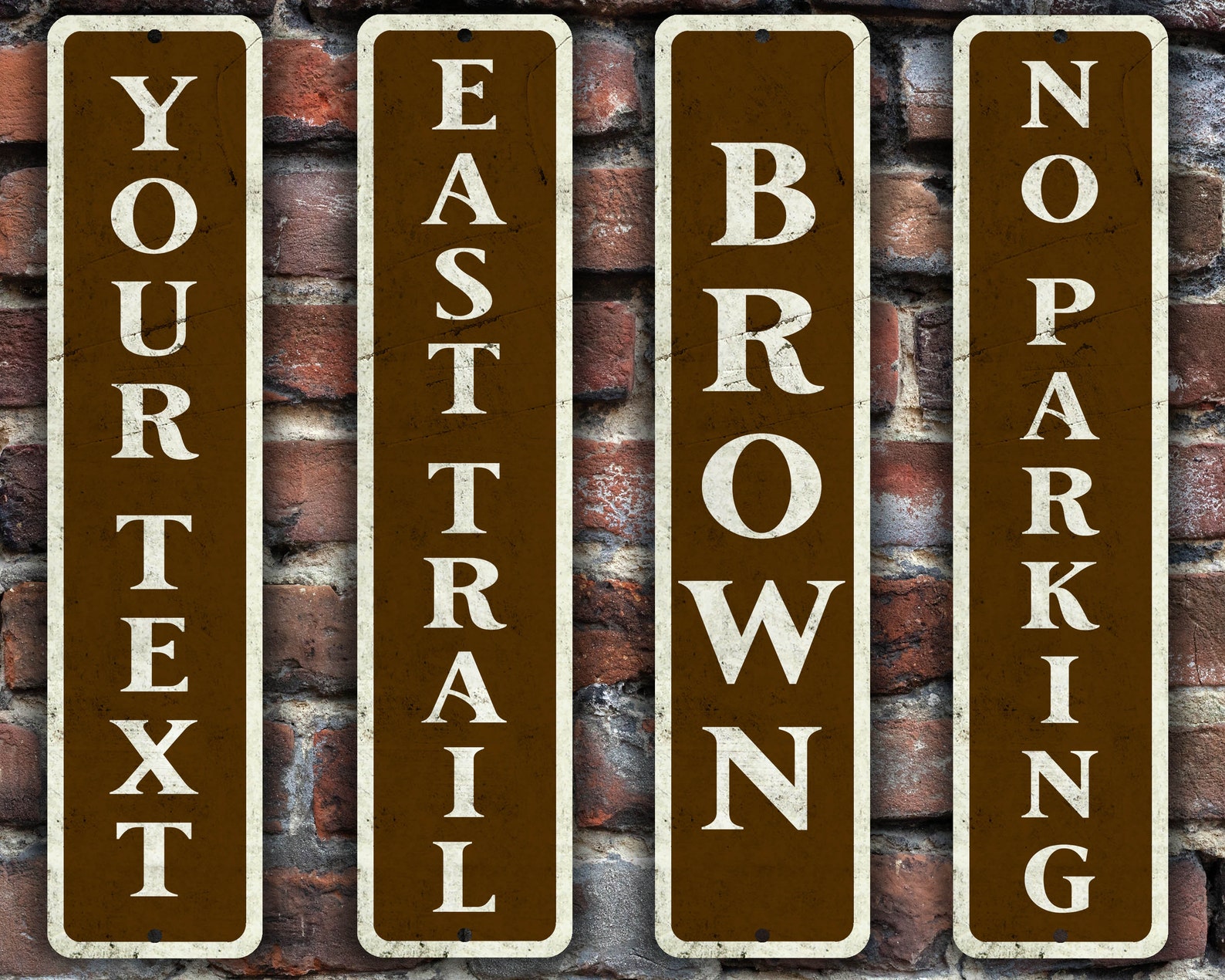 Custom Vertical Sign Vintage Design 6 Color Choices - Etsy