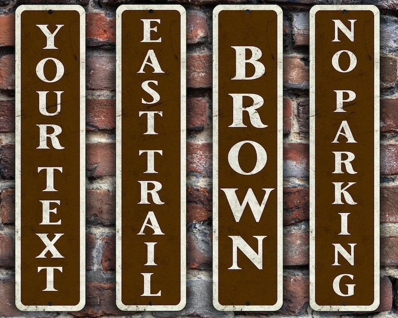 Custom Vertical Sign Vintage Design 6 Color Choices - Etsy