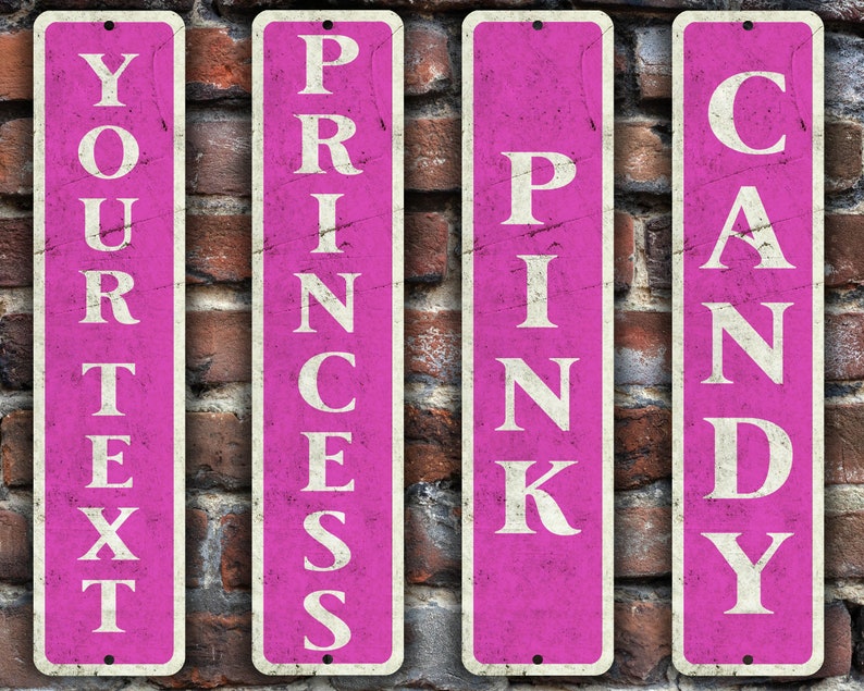 Custom Vertical Sign Vintage Design 6 Color Choices - Etsy