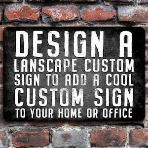 Custom Black Vintage Metal Sign Chalkboard Style Customized With Your ...