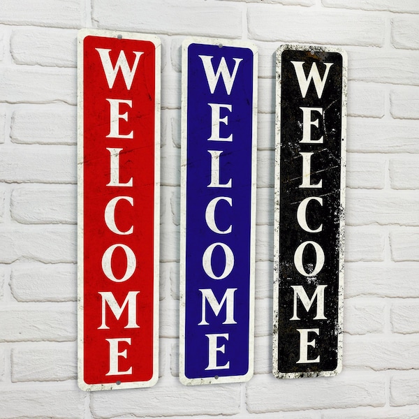 Vertical Welcome Sign - Etsy