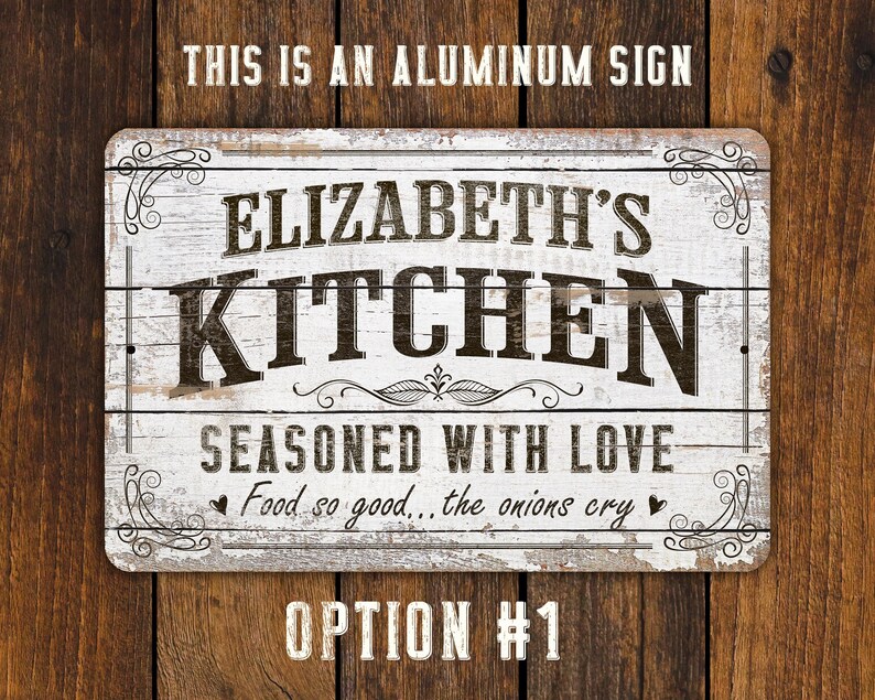 Custom Kitchen Sign Personalized Metal Country Kitchen Decor - Etsy
