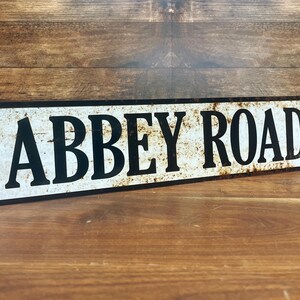 Custom Street Sign Vintage Rusty White Design Directional Road Sign ...