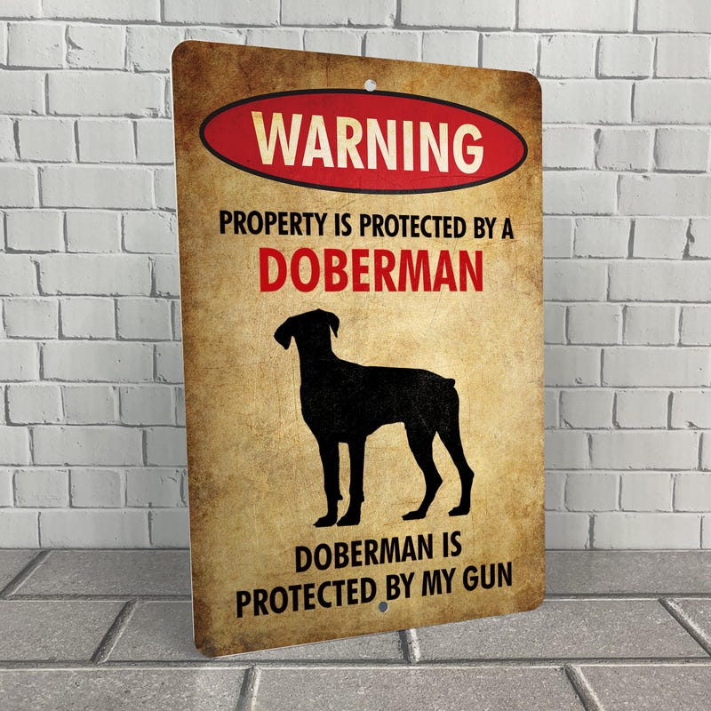 Doberman Dog Sign - Etsy