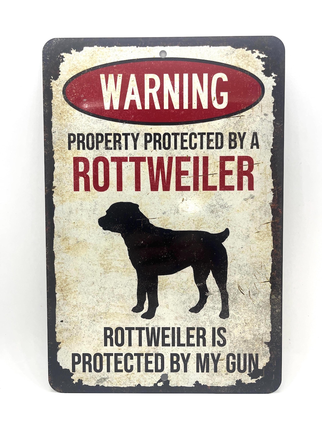Buy Funny Rottweiler Sign Beware of Dog Aluminum Sign Funny Rottie ...