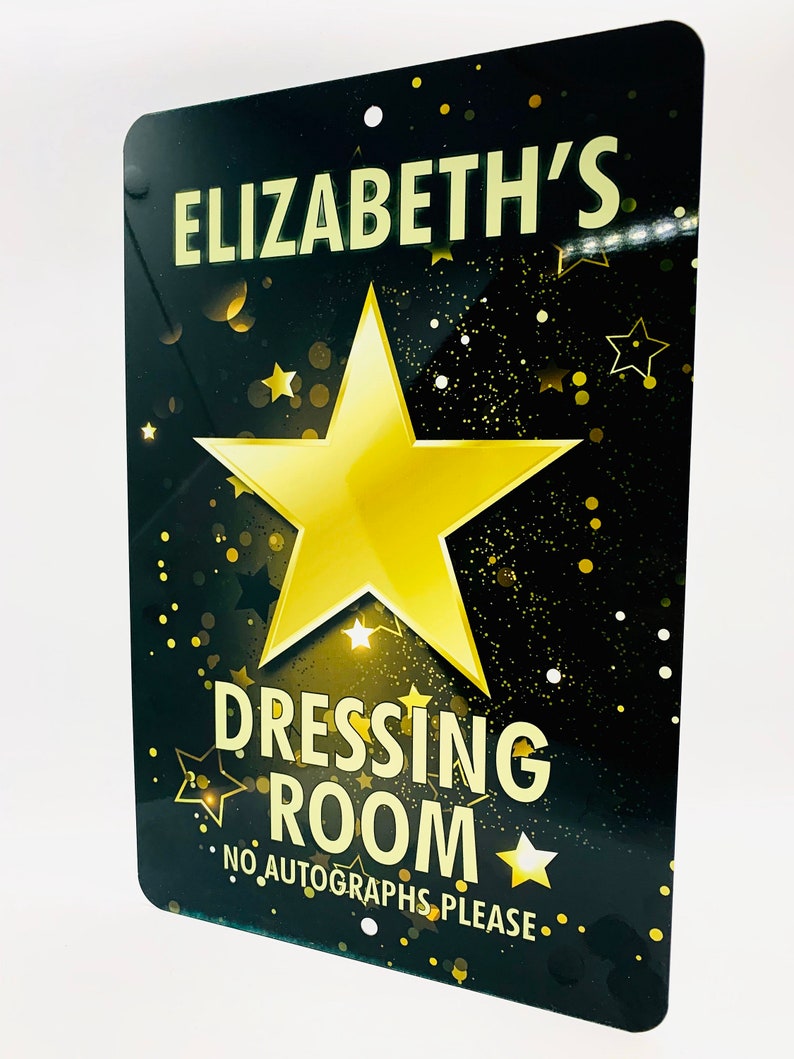 Custom Dressing Room Door Sign Brown and Gold Metal Sign | Etsy