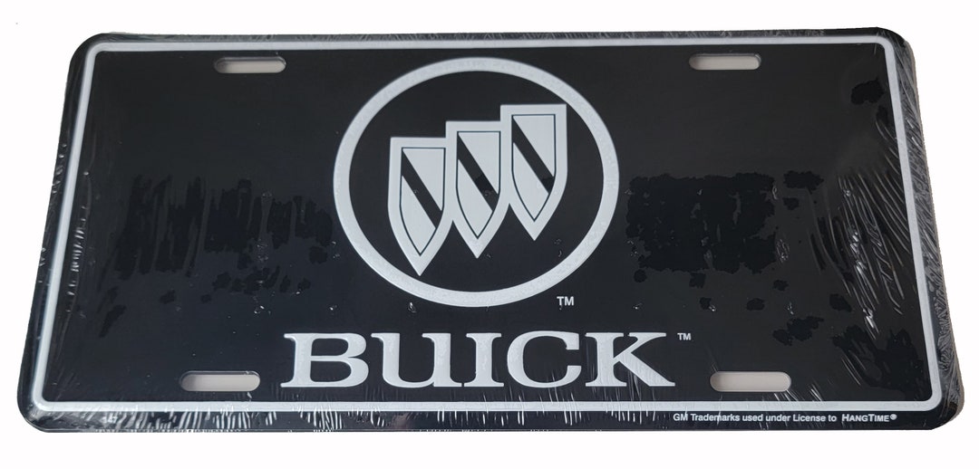 Buick Logo White Embossed Metal License Plate Tag - Etsy