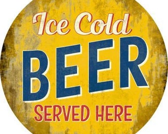 Round Beer Sign | Etsy