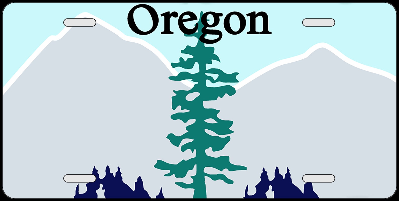 Oregon Novelty State Blank Novelty Metal License Plate | Etsy