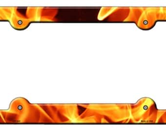 Flames License Plate - Etsy