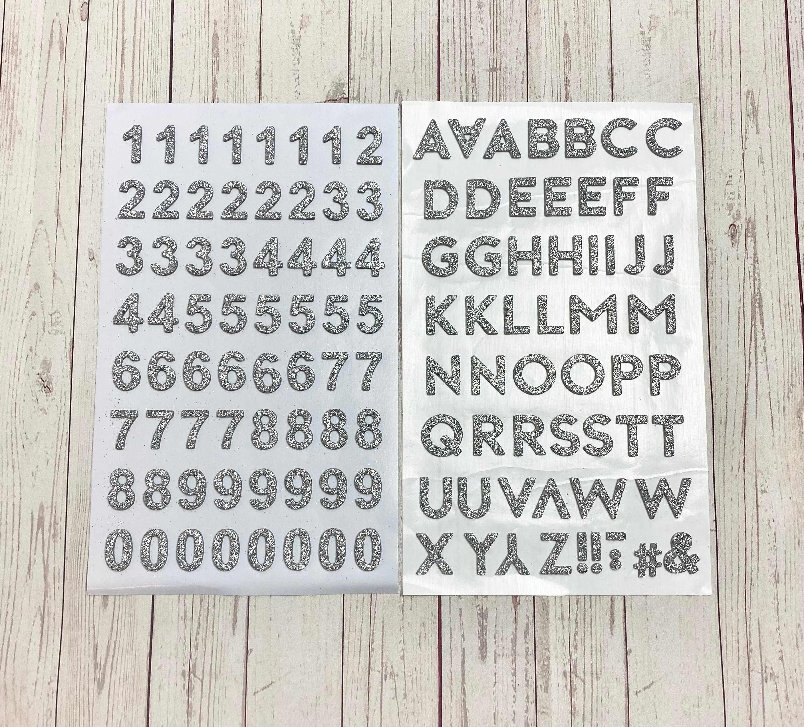 Foam Alphabet Letters Numbers Self Adhesive Stickers Glitter - Etsy UK