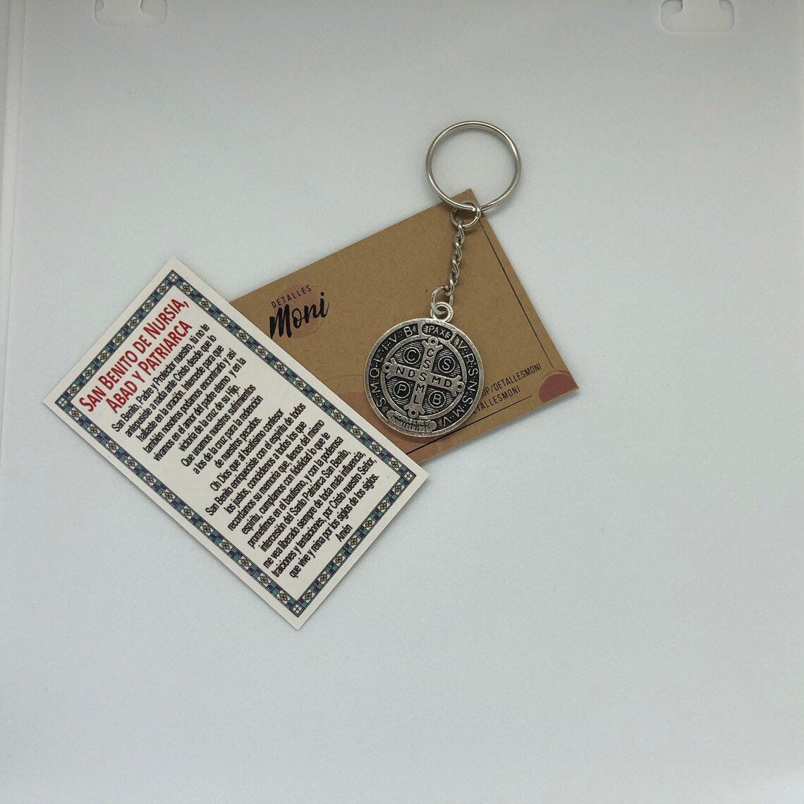 St. Benedict Keychain, St. Benedict Medal, St. Benedict Prayer Card, St ...