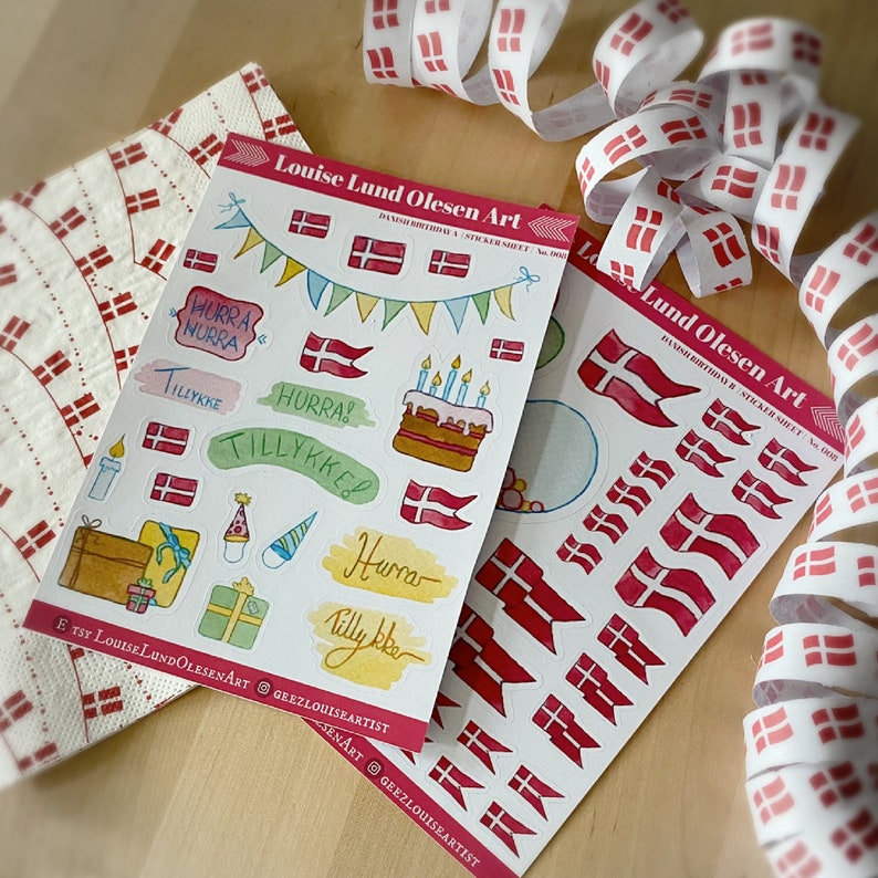 The Danish Birthday Bundle | "dannebrog" Flag Sticker Set ...