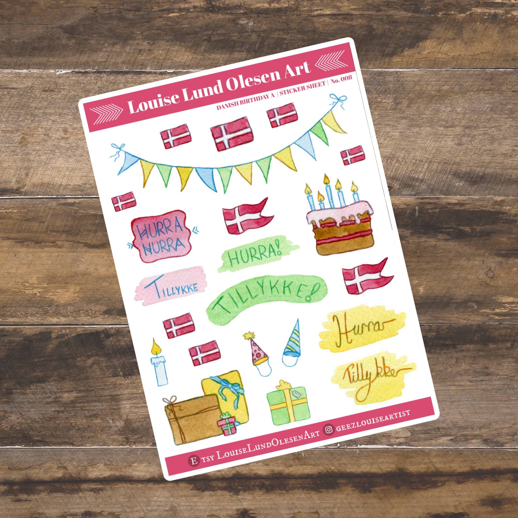The Danish Birthday Bundle | "dannebrog" Flag Sticker Set ...