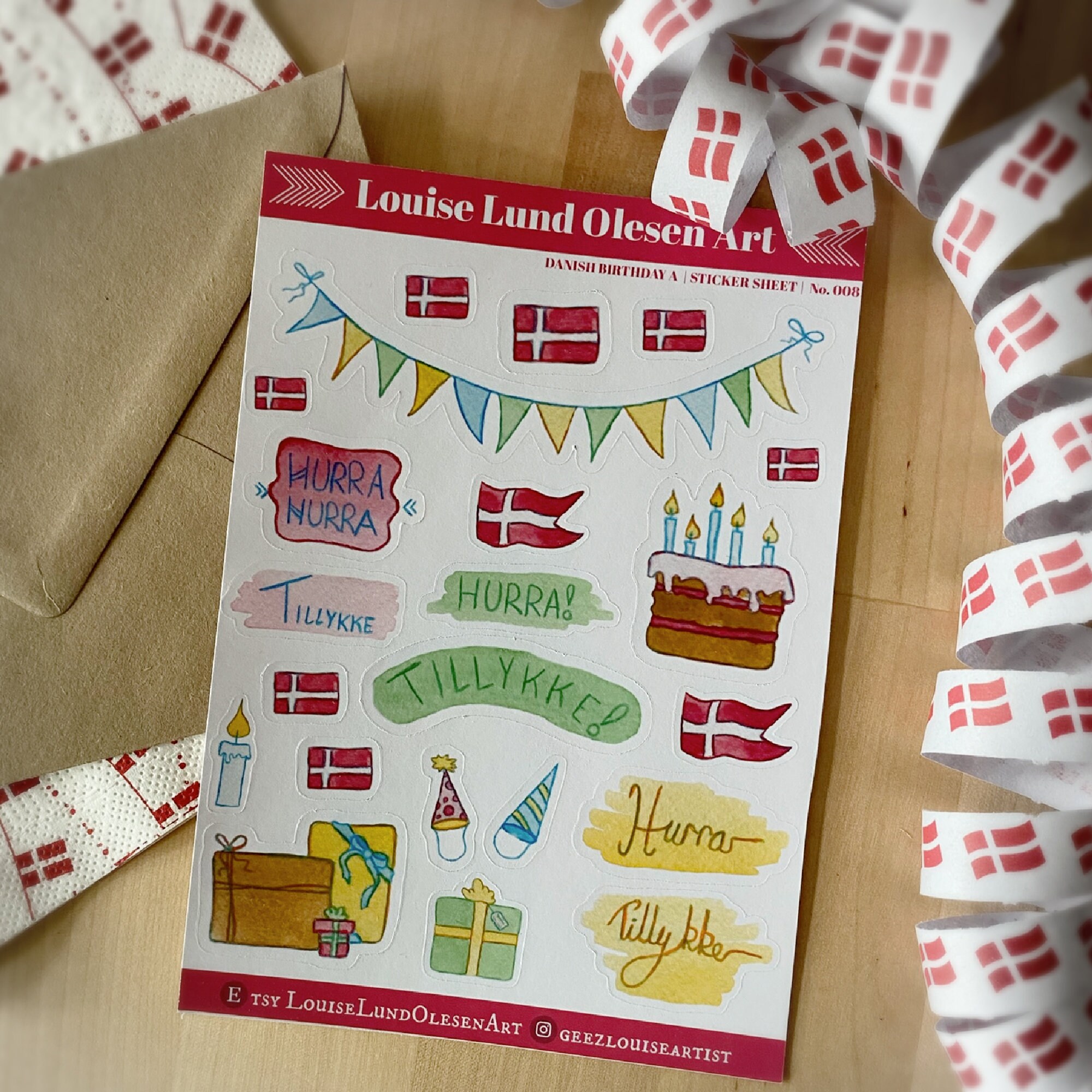 The Danish Birthday Bundle | "dannebrog" Flag Sticker Set ...