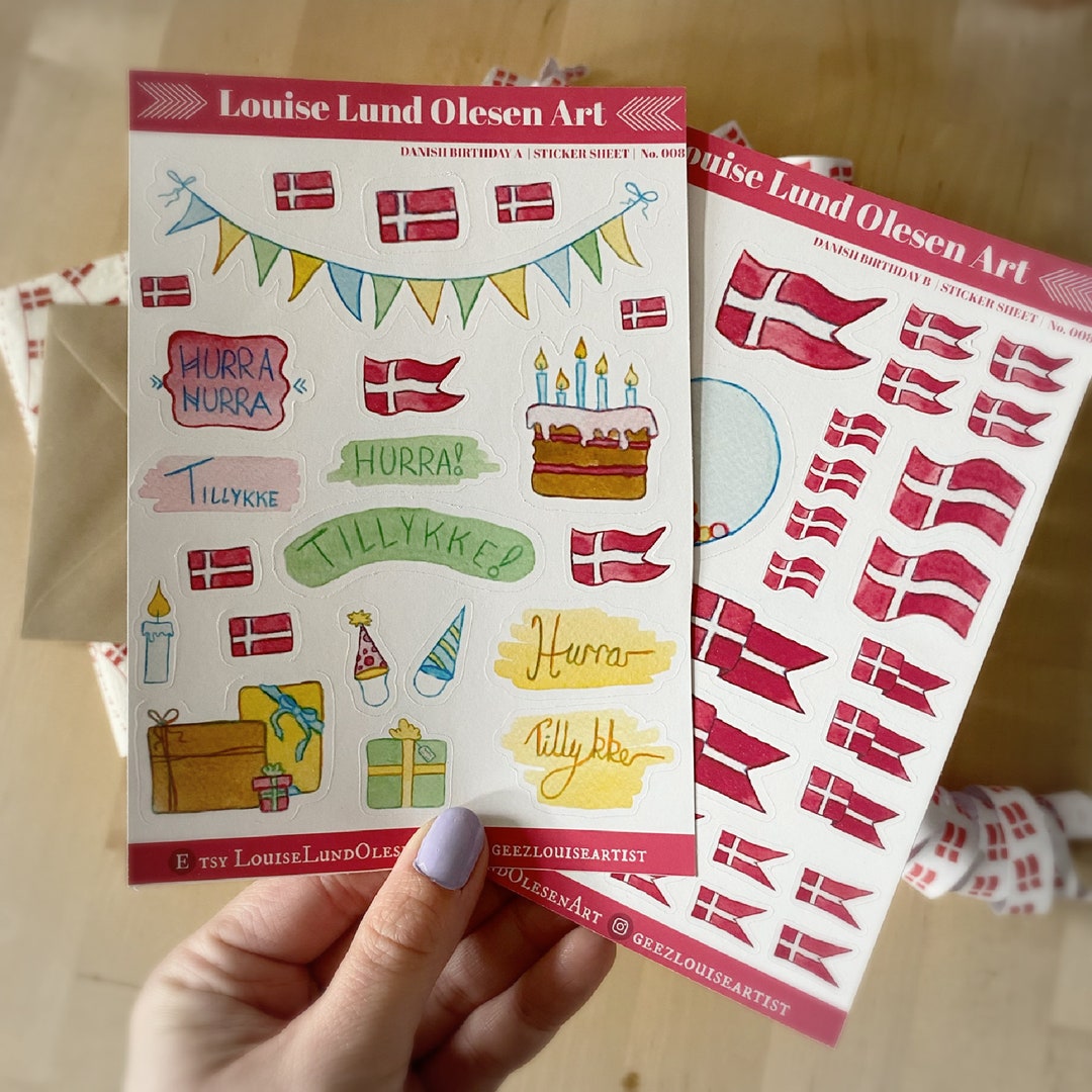 The Danish Birthday Bundle | "dannebrog" Flag Sticker Set ...