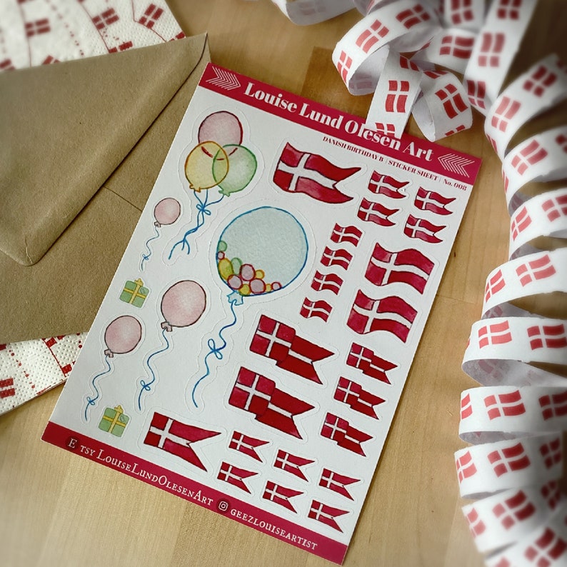 The Danish Birthday Bundle | "dannebrog" Flag Sticker Set ...