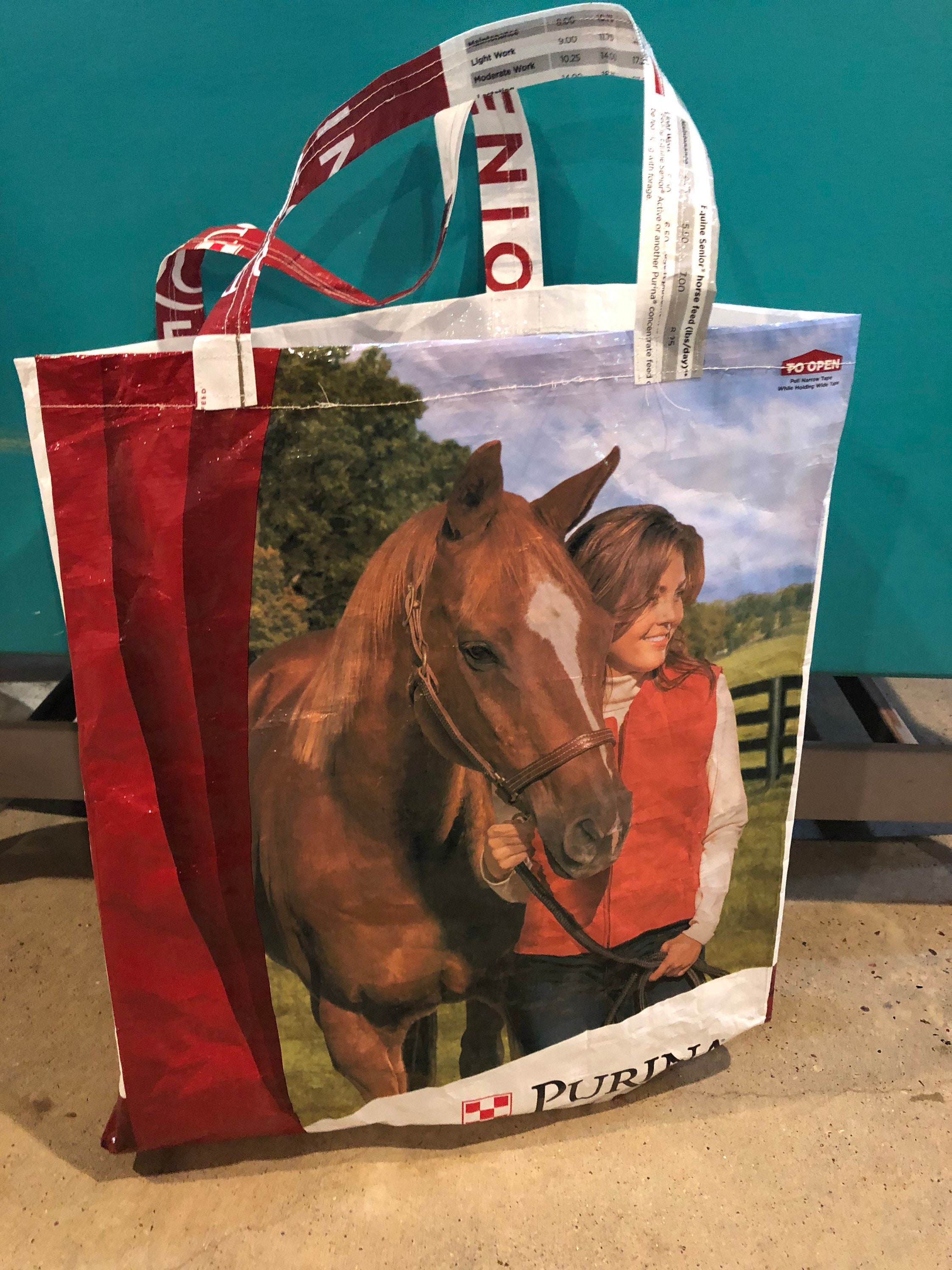 Recycled Feed Sack Totes - Etsy
