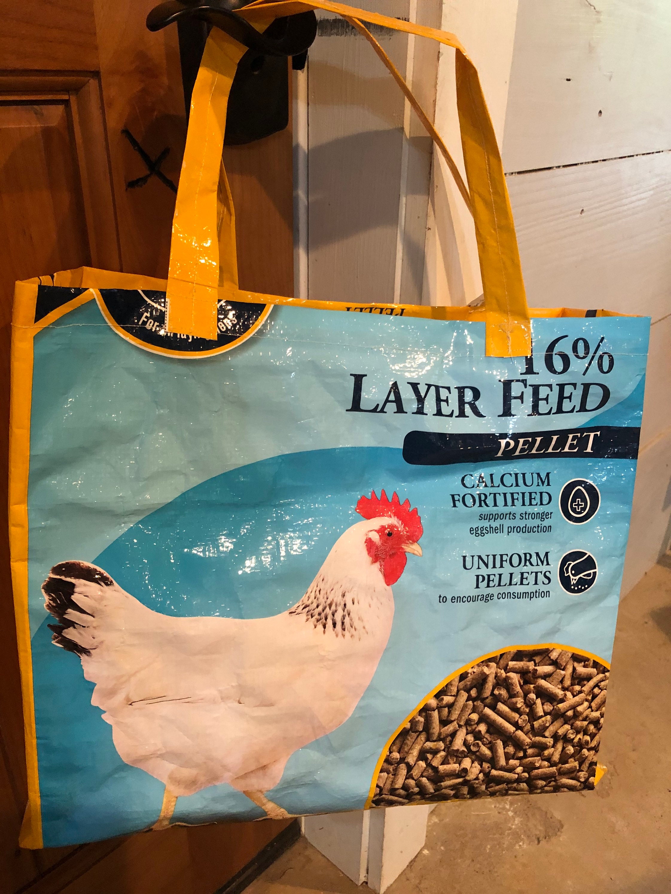 Recycled Feed Sack Totes - Etsy