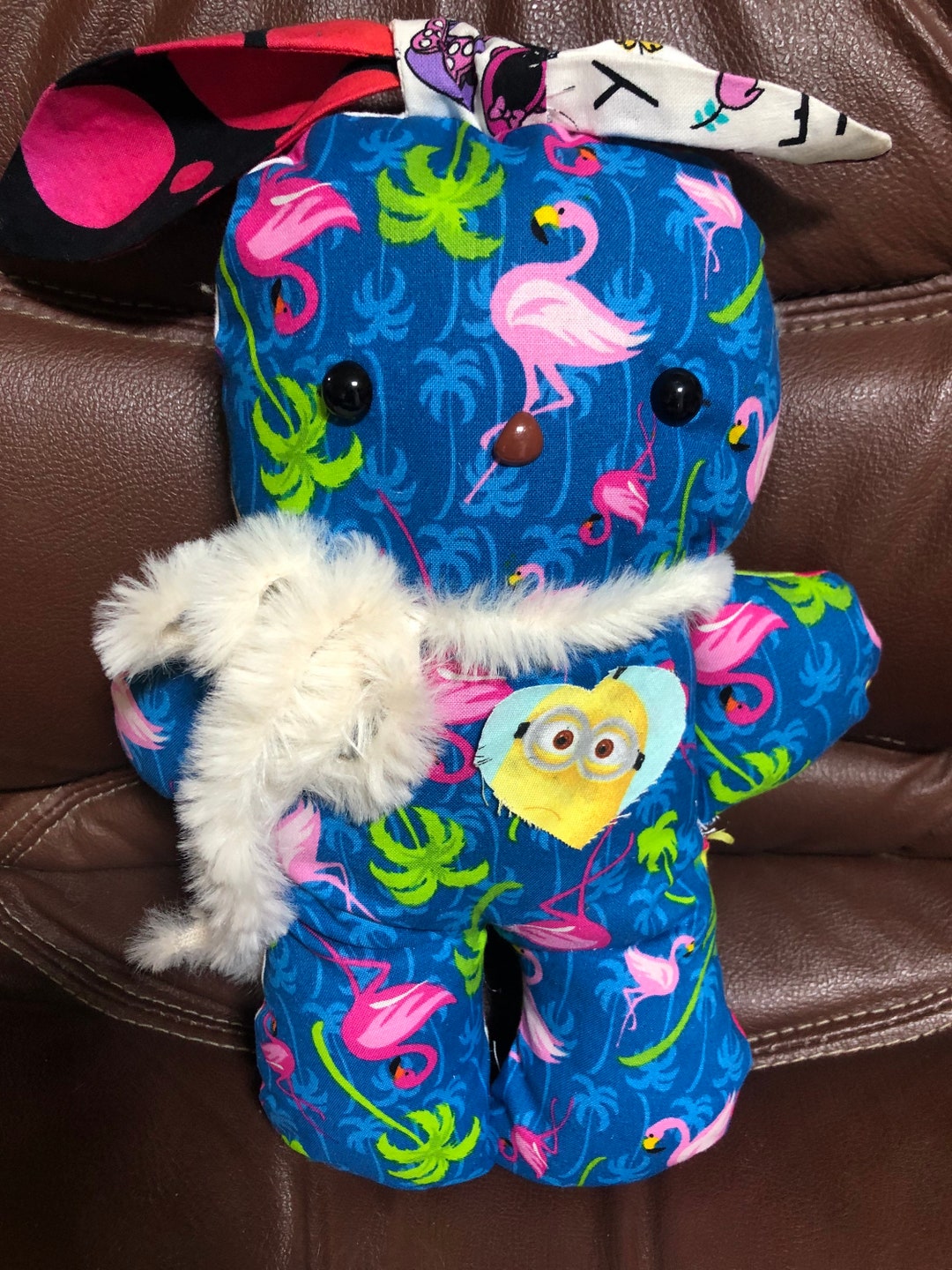 12" Stuffed Scrap Bunny, Handmade Plush Toy - Etsy