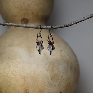 Tiny Firefly Dangles * Dainty Green Bugs * Original Design - Etsy