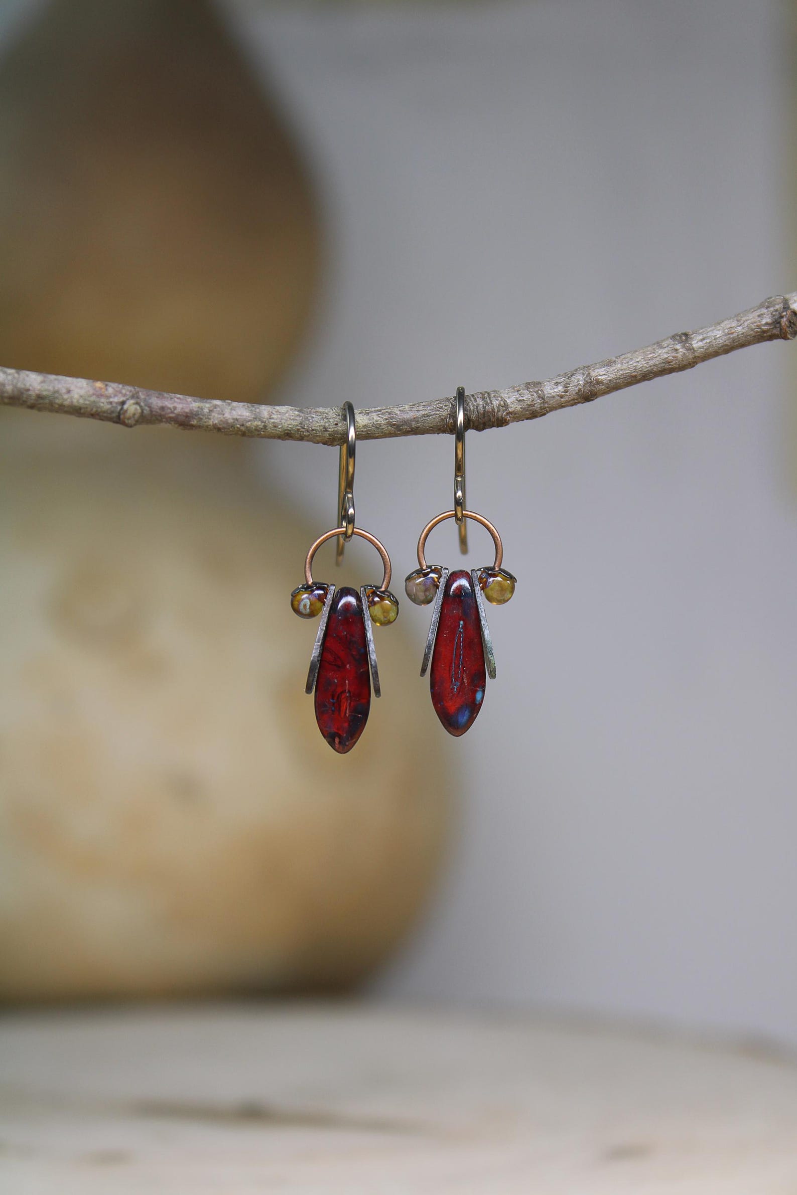 Tiny Red Firefly Dangles * Original Design by Firefly Earth & Sky ...
