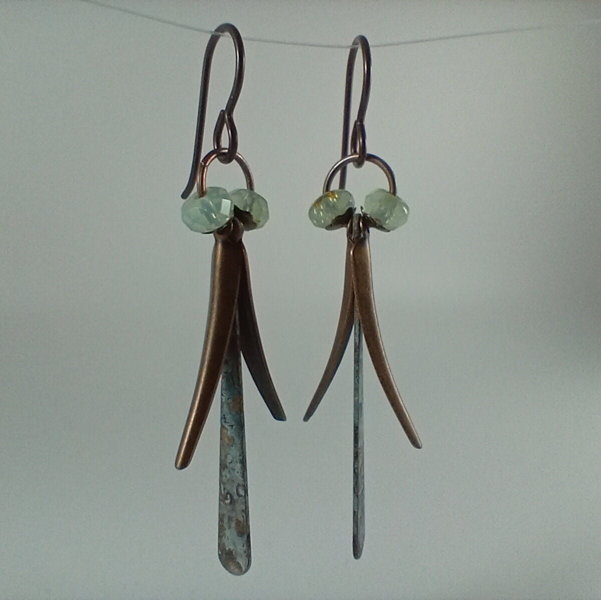 Earthy Dragonfly Earrings Blue Eyed Insects Original Design - Etsy