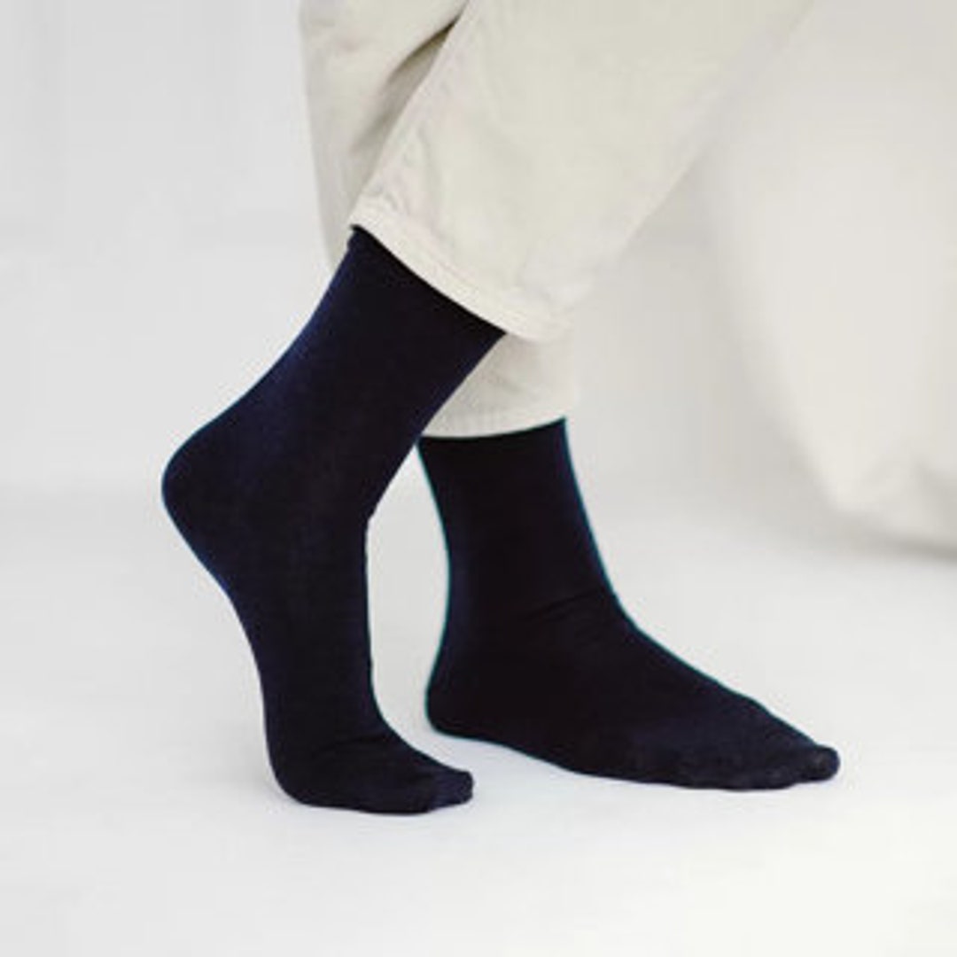 Blue Color Comfy Wool Socks, Suitable for Women and Men, Perfect Gift ...