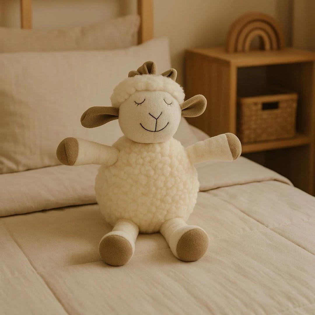 Wool Toy Sheep KATI – Natural Merino Wool Stuffed Animal, Soft Cuddly ...