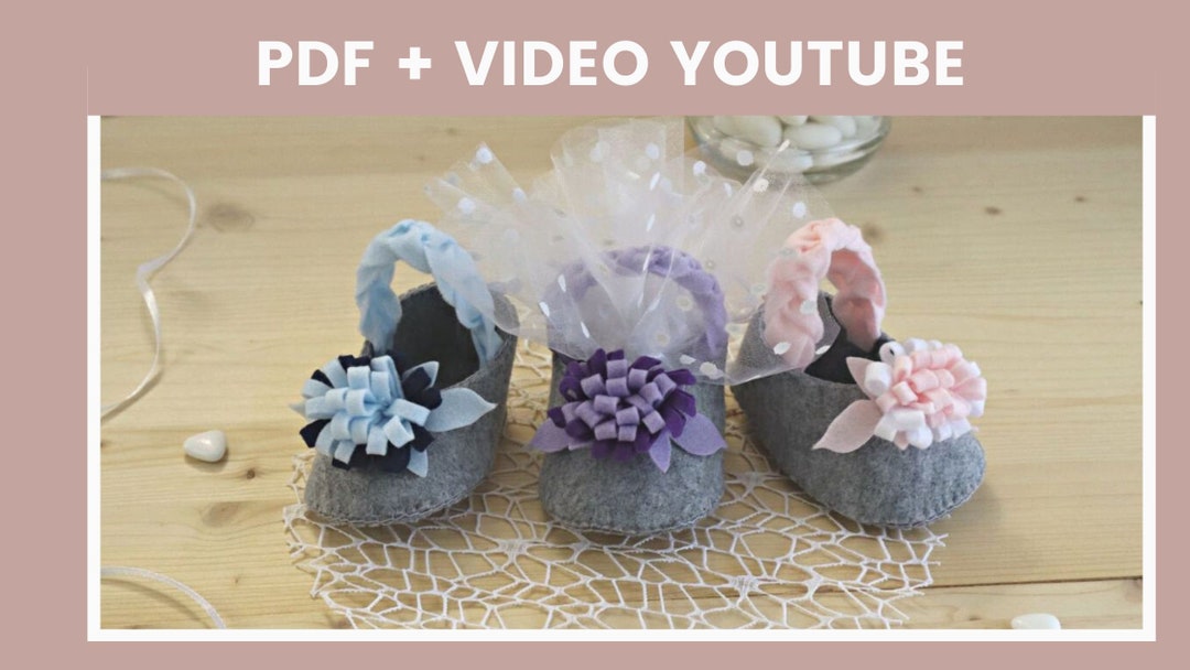 Wedding Favor Pattern in PDF Pattern - Felt Shoe Confetti Holder With ...