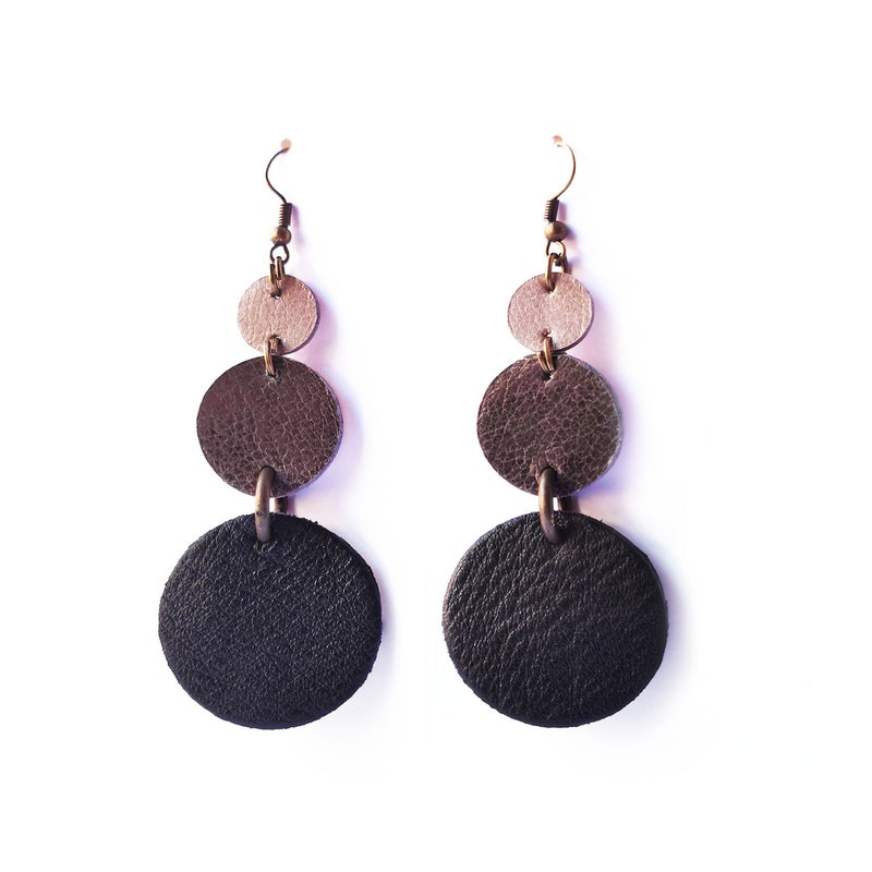 Leather Earrings - Etsy