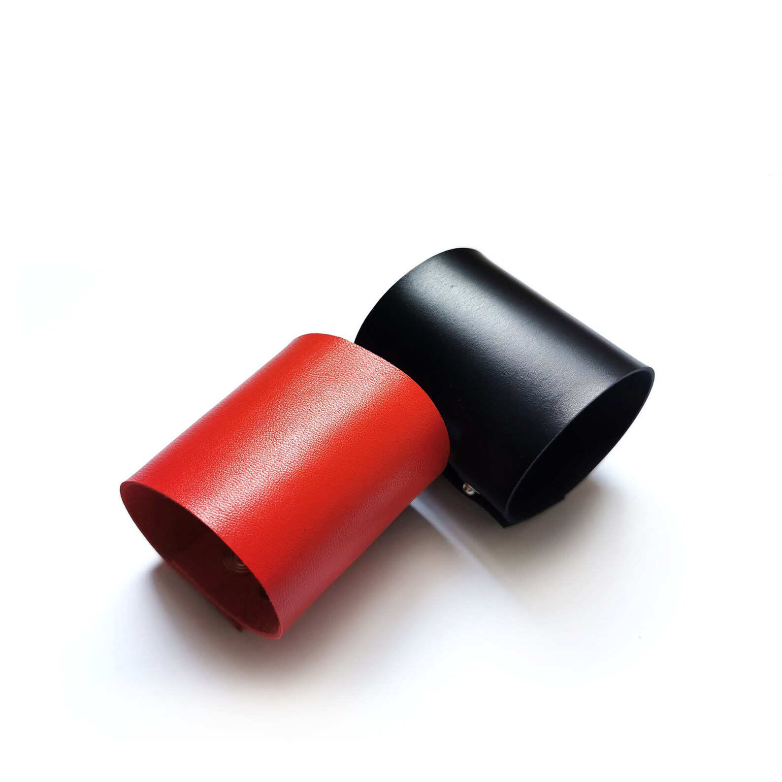 Red Leather Wristband or Leather Bracelet for Women, Red Leather Cuff ...